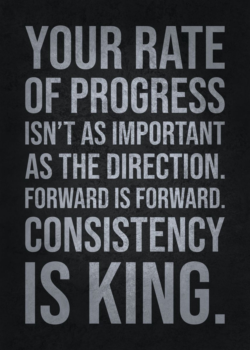'Consistency is King' Poster, picture, metal print, paint by CHAN ...