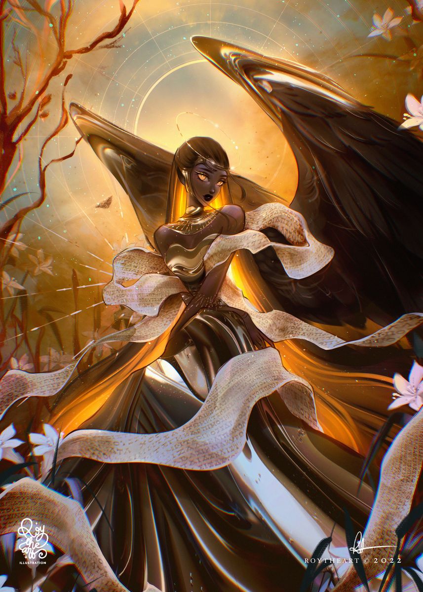 'Angel of Wisdom' Poster, picture, metal print, paint by ROY THE ART ...