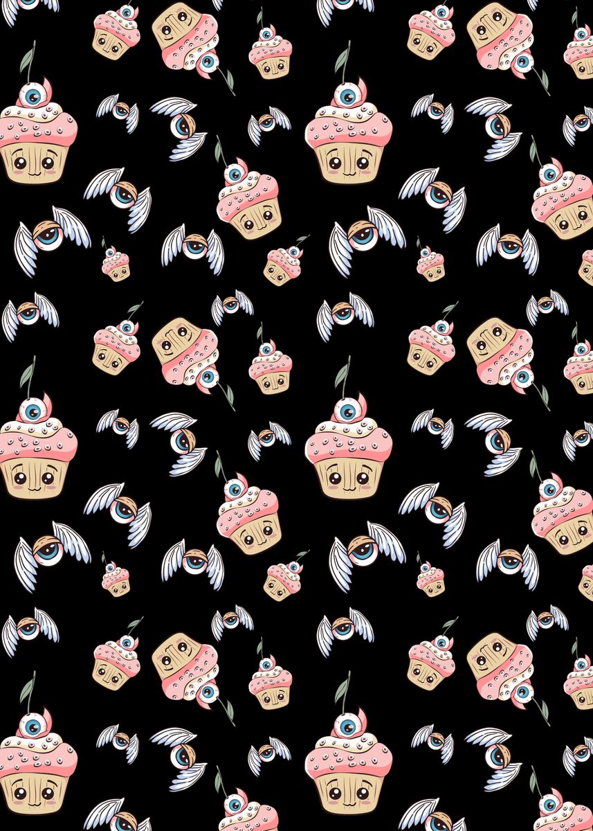 'Weirdcore Kawaii Cupcake' Poster by AestheticAlex | Displate