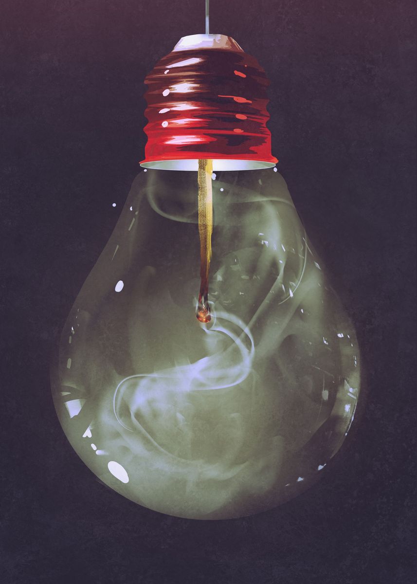 'Lights out' Poster, picture, metal print, paint by Designersen | Displate