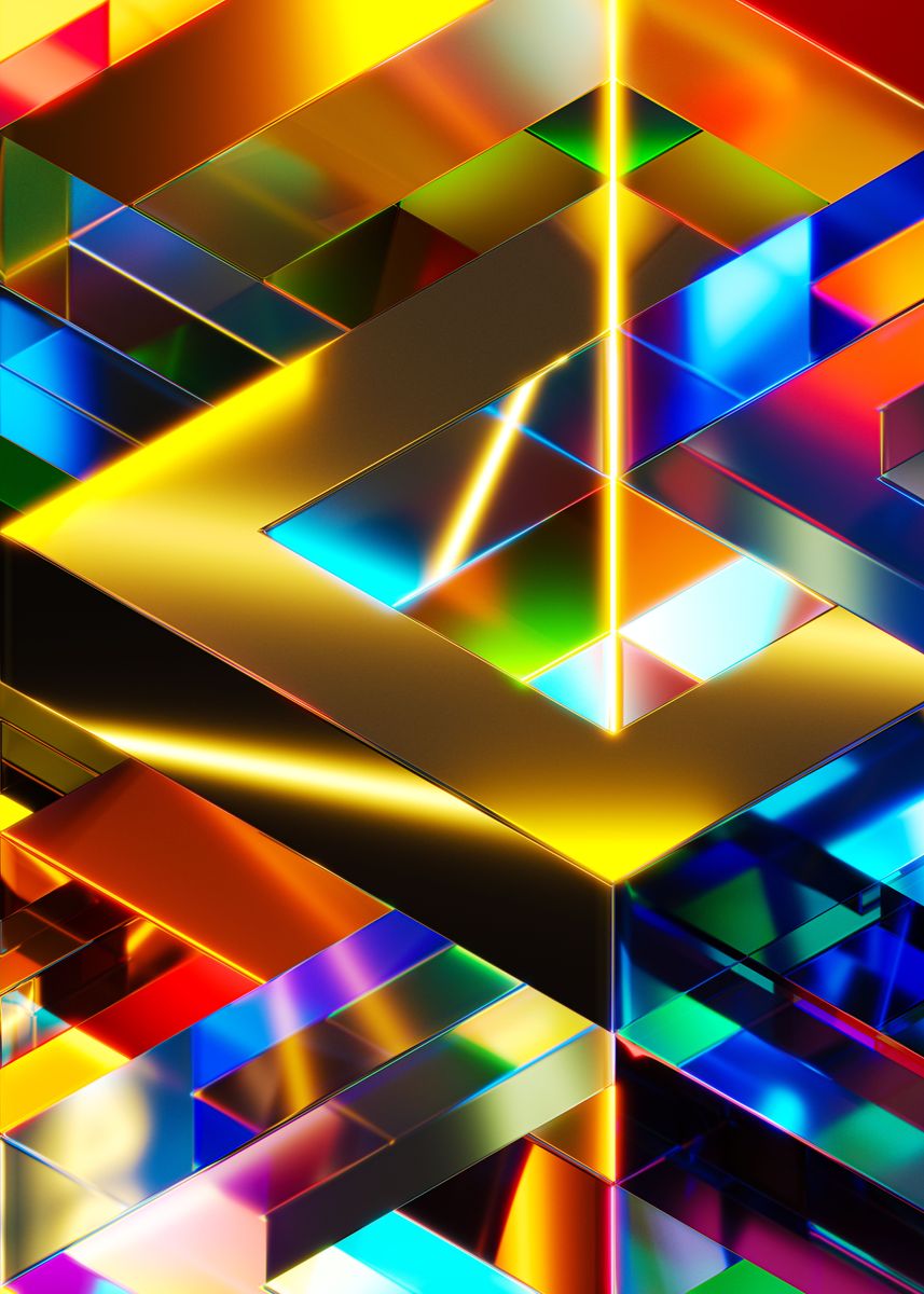 'Woven Convergence' Poster by The Quiet Design LeVine | Displate