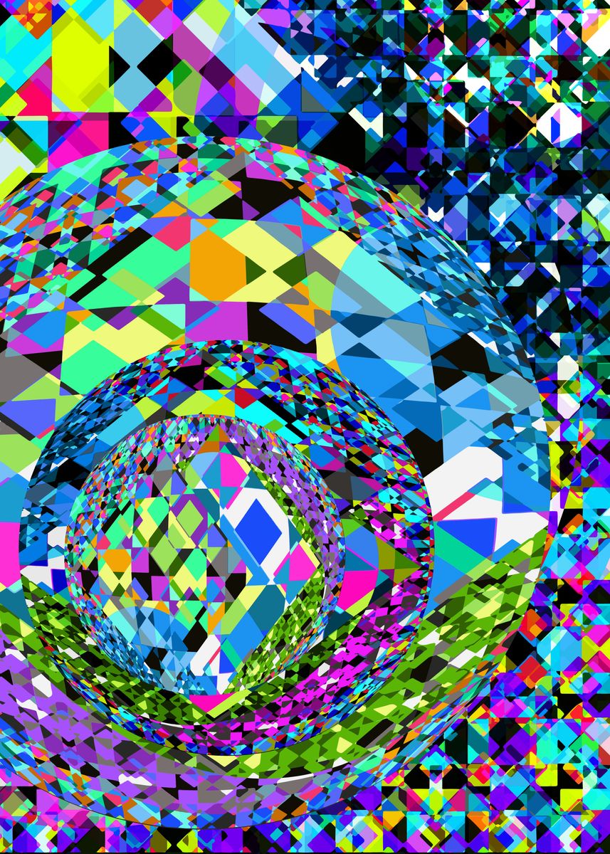 'Kinetic abstract design' Poster by Al 22 wall art design | Displate