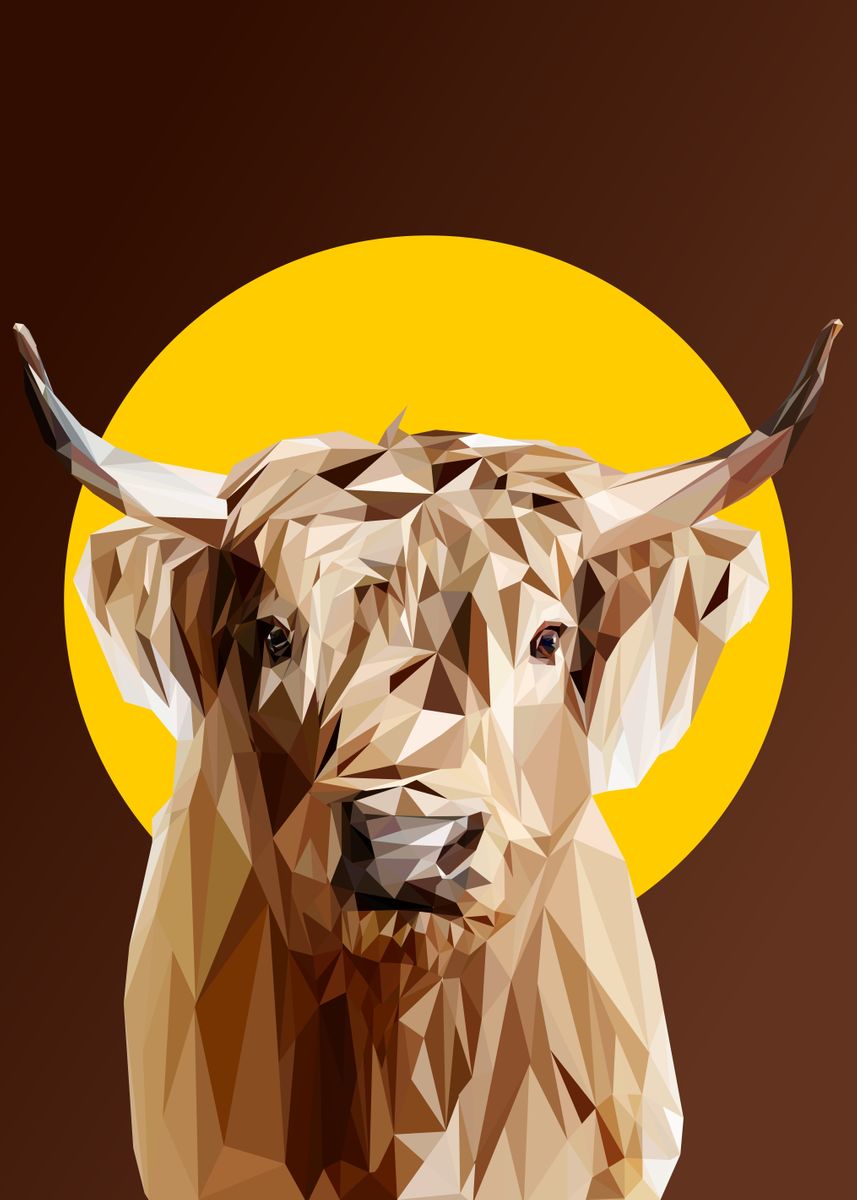 'Buffalo' Poster, picture, metal print, paint by Lowpoly Posters | Displate