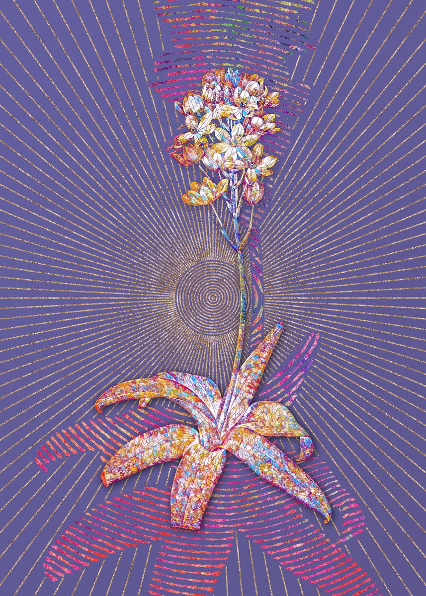 'Sun Star Mosaic Botanical' Poster by Holy Rock Design | Displate