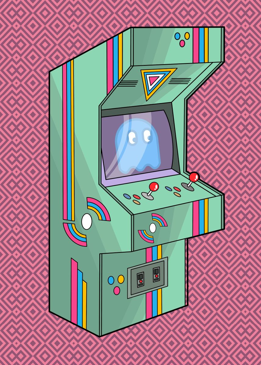 'Funny arcade machine' Poster by Aiden Tells | Displate