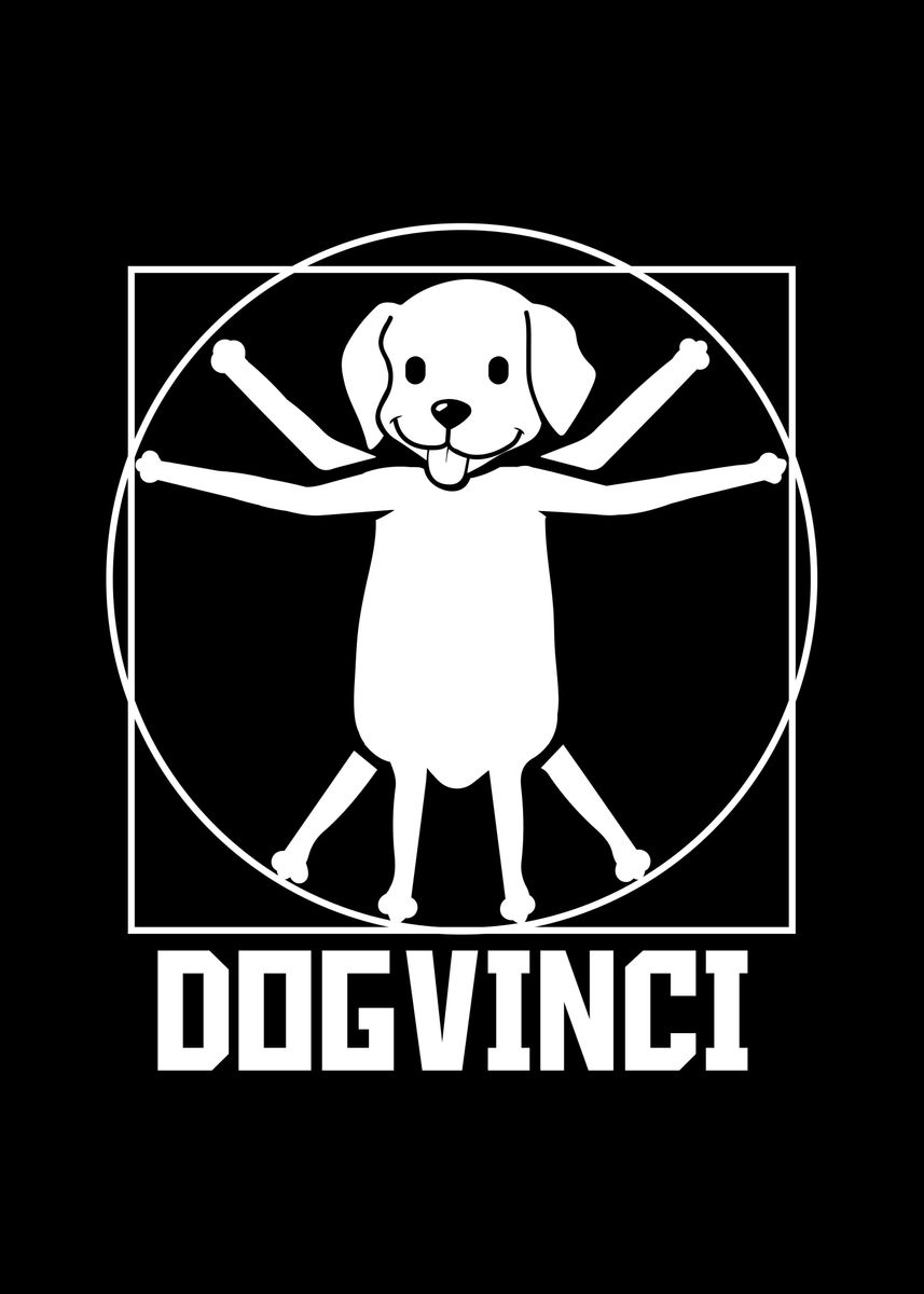 'Da Vinci Dog' Poster, picture, metal print, paint by Sebastian Wünsche ...