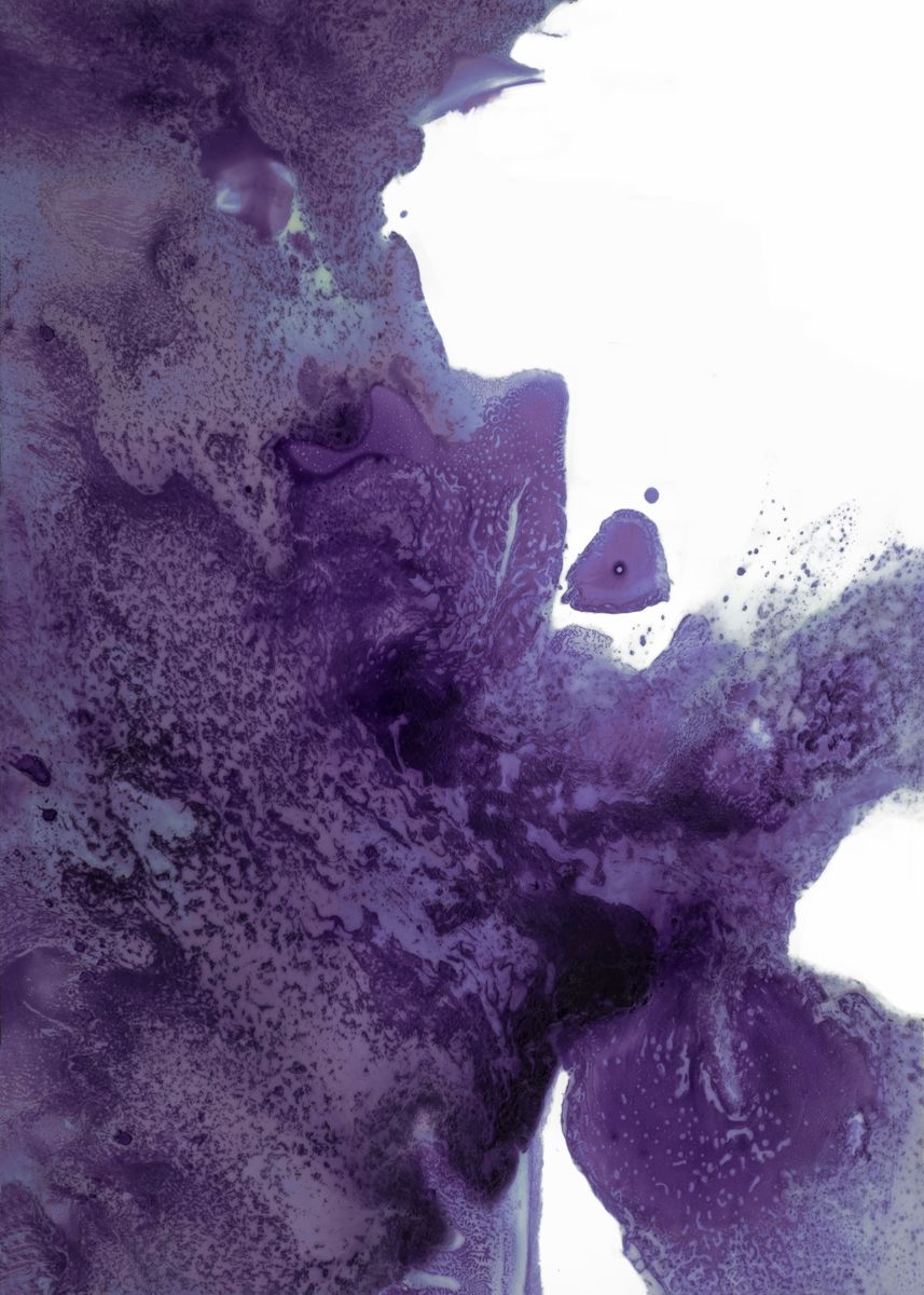 'Violet abstract' Poster, picture, metal print, paint by Ela ...