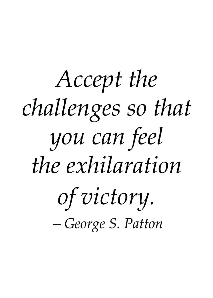 'Accept The Challenges' Poster by CHAN | Displate