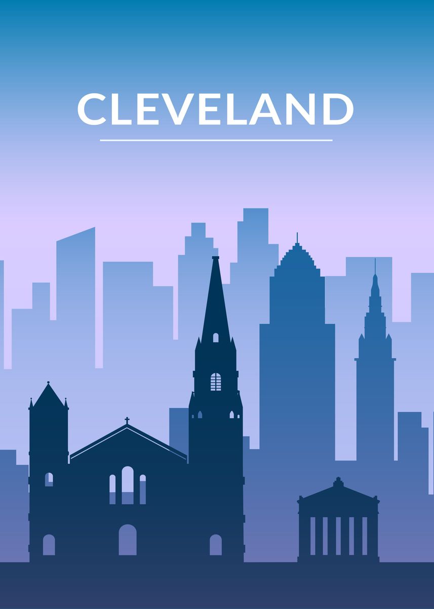 'CLEVELAND' Poster by Paulix Bed | Displate