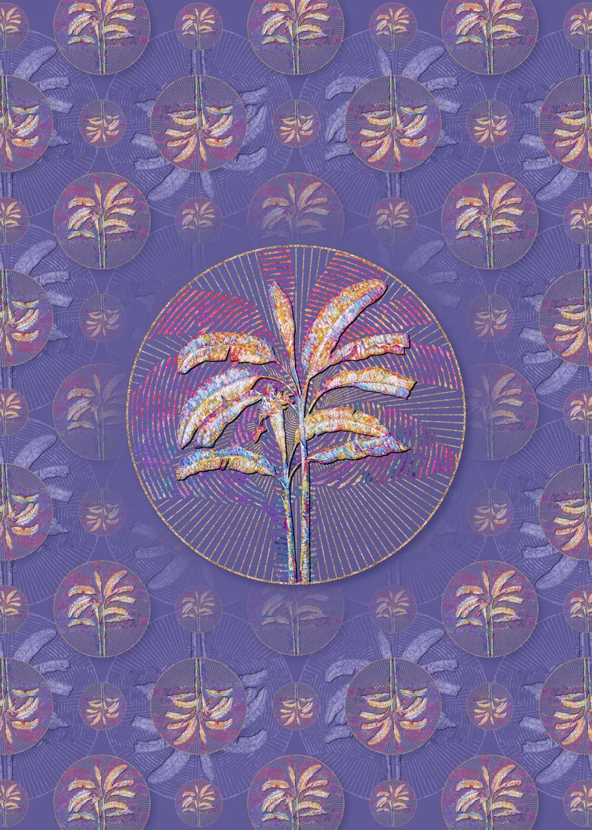'Banana Tree Pattern' Poster by Holy Rock Design | Displate