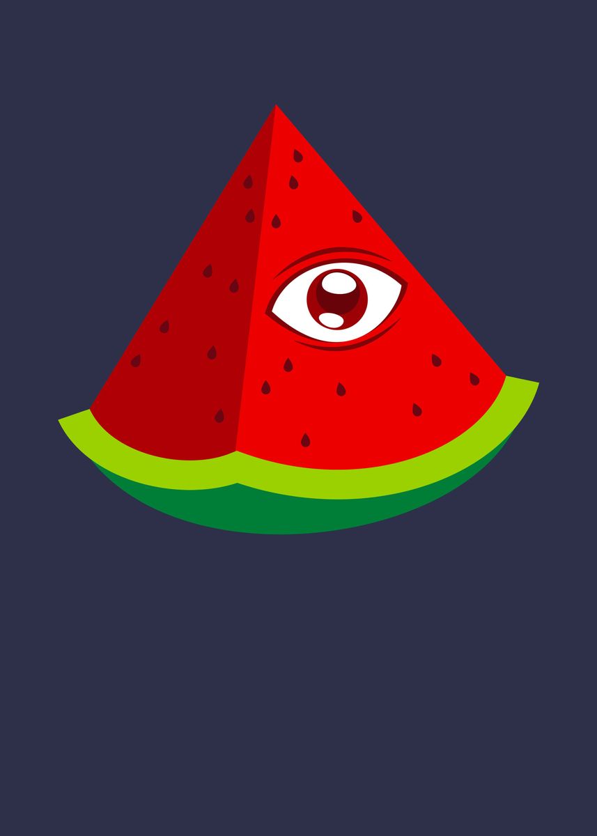 'Illuminati Watermelon' Poster by Yipptee | Displate