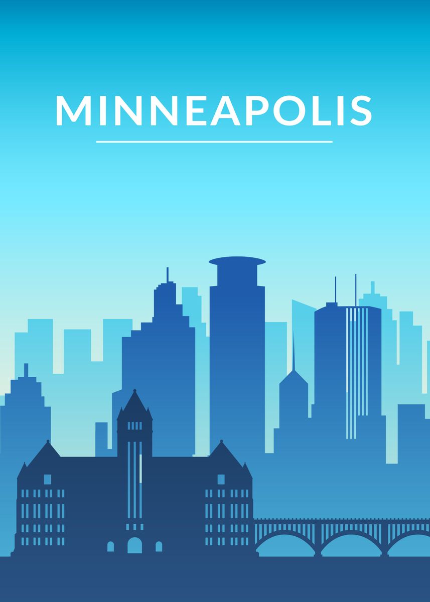 'MINNEAPOLIS' Poster by Paulix Bed | Displate