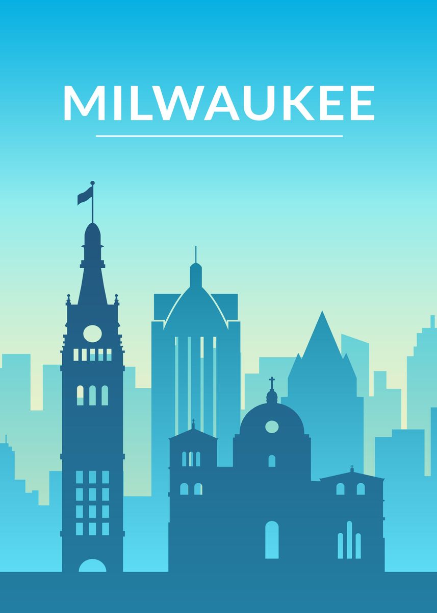 'MILWAUKEE' Poster, picture, metal print, paint by Paulix Bed | Displate