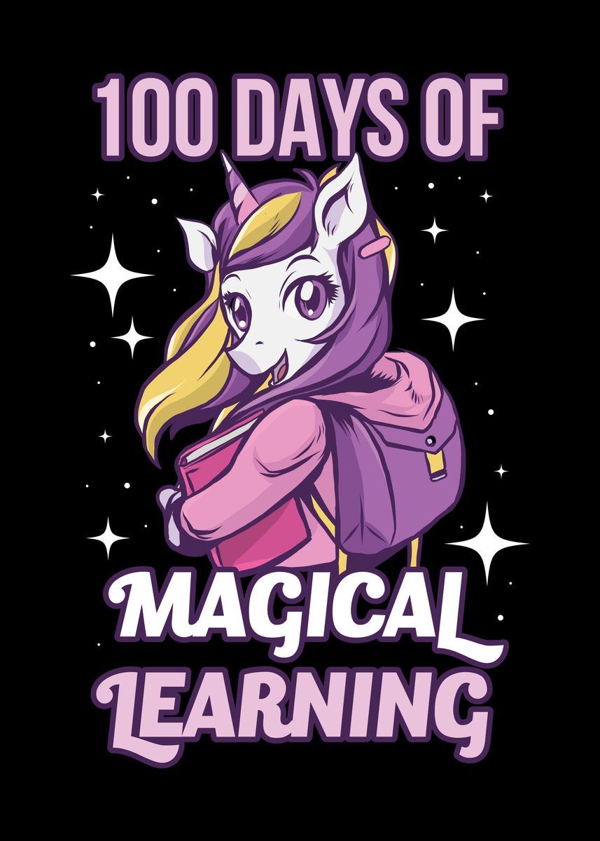 'Magical Learning' Poster, picture, metal print, paint by CatRobot ...