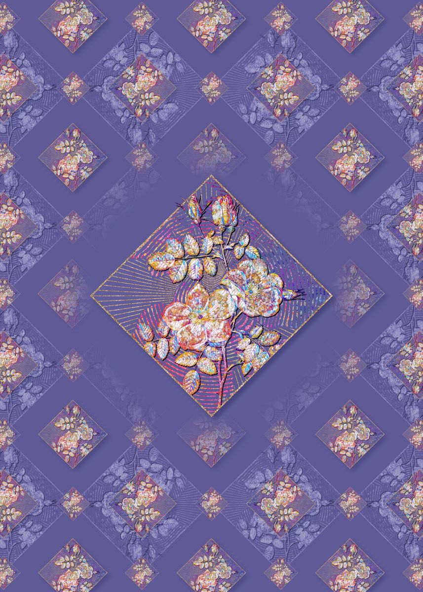 'Austrian Briar Rose Flower' Poster, picture, metal print, paint by ...