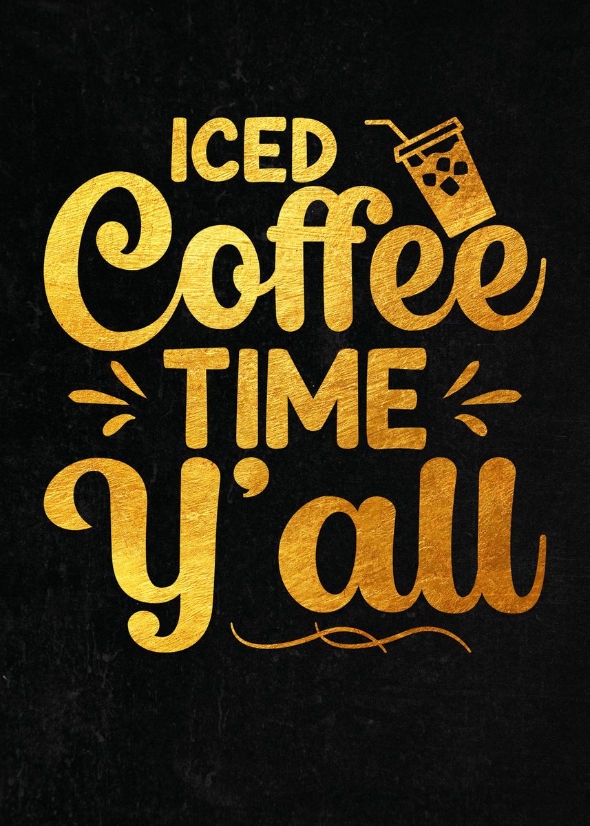 'Iced coffee time Italy All' Poster by Dutton Jerrell | Displate