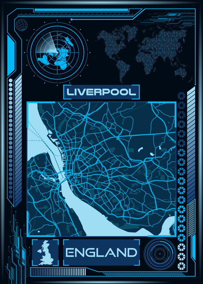 'LIVERPOOL UNITED KINGDOM' Poster by Artistic Paradigms | Displate