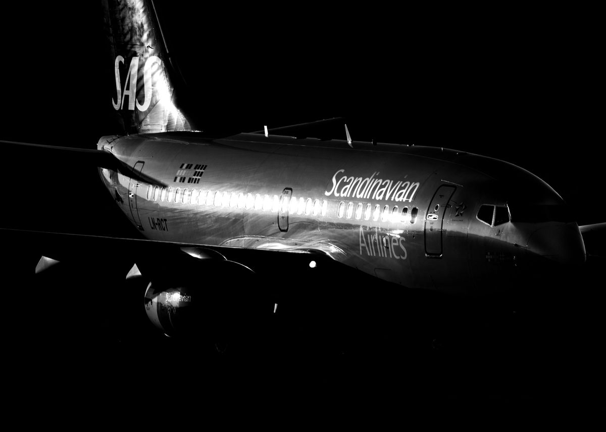 'SAS Scandinavian B737' Poster by KarolPhotoworld | Displate