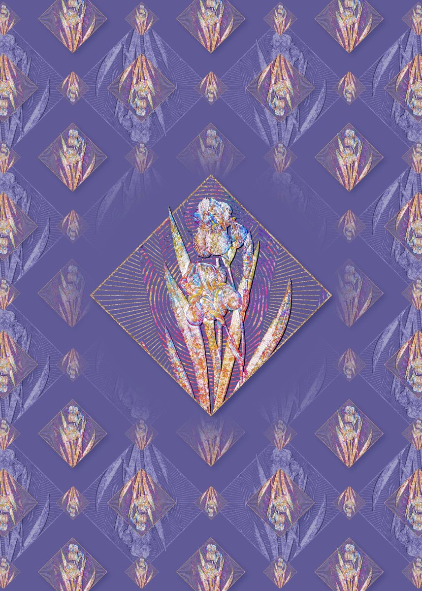 'German Iris Pattern' Poster by Holy Rock Design | Displate