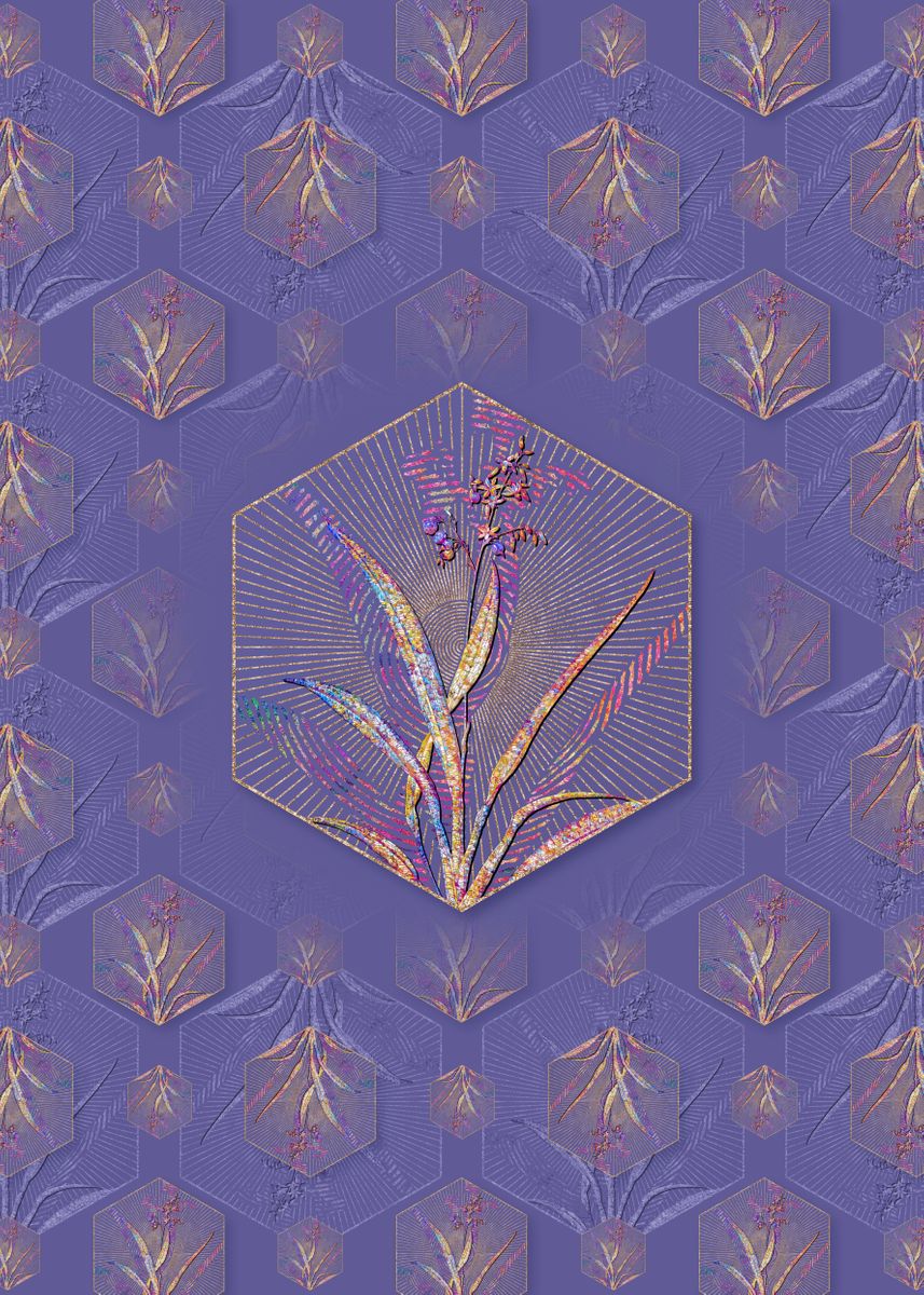 'Flax Lilies Pattern' Poster by Holy Rock Design | Displate