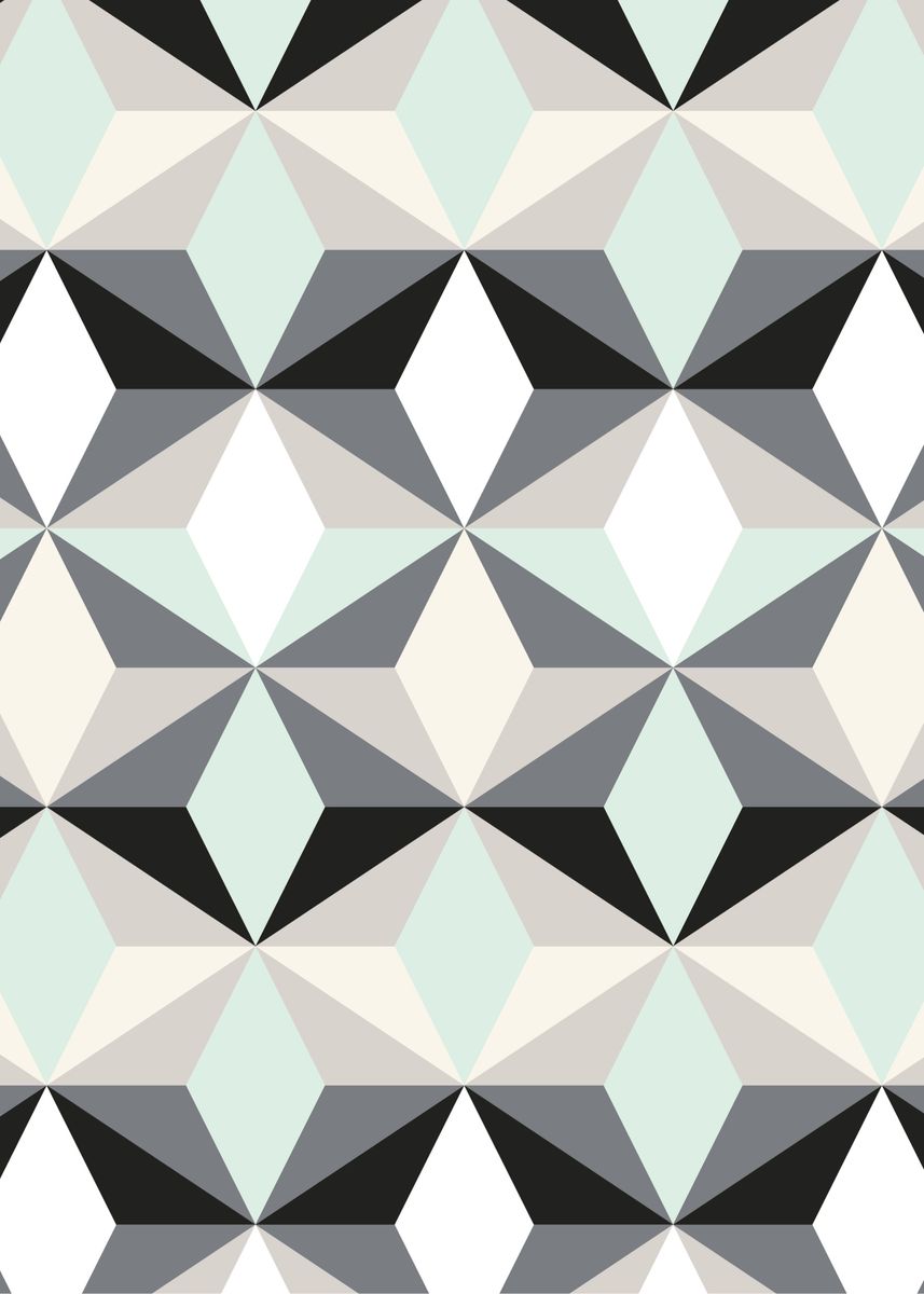 'Modern Retro Pattern 24' Poster, picture, metal print, paint by Aloke ...