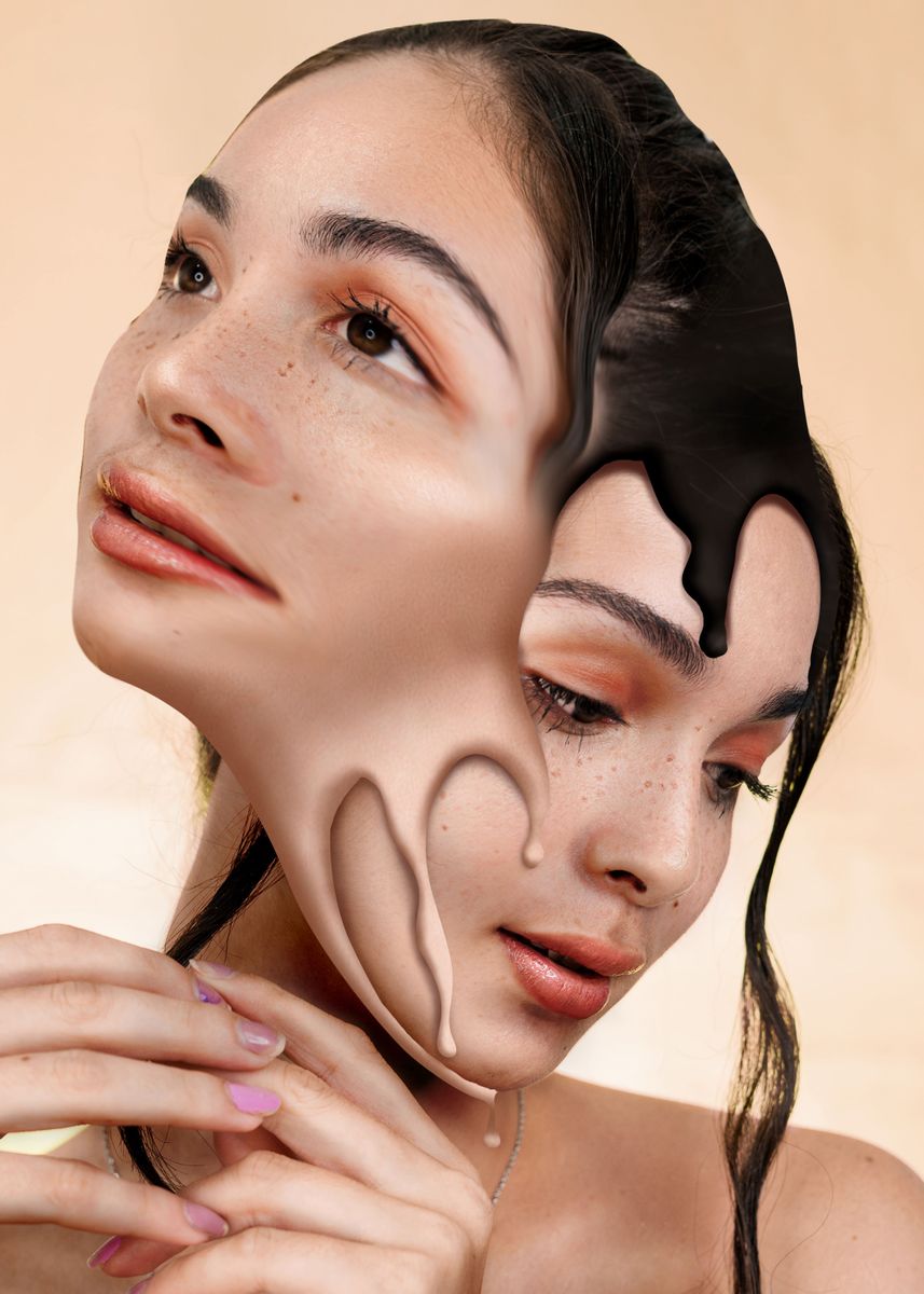 'Melting Head' Poster, picture, metal print, paint by Redouan Afraou ...