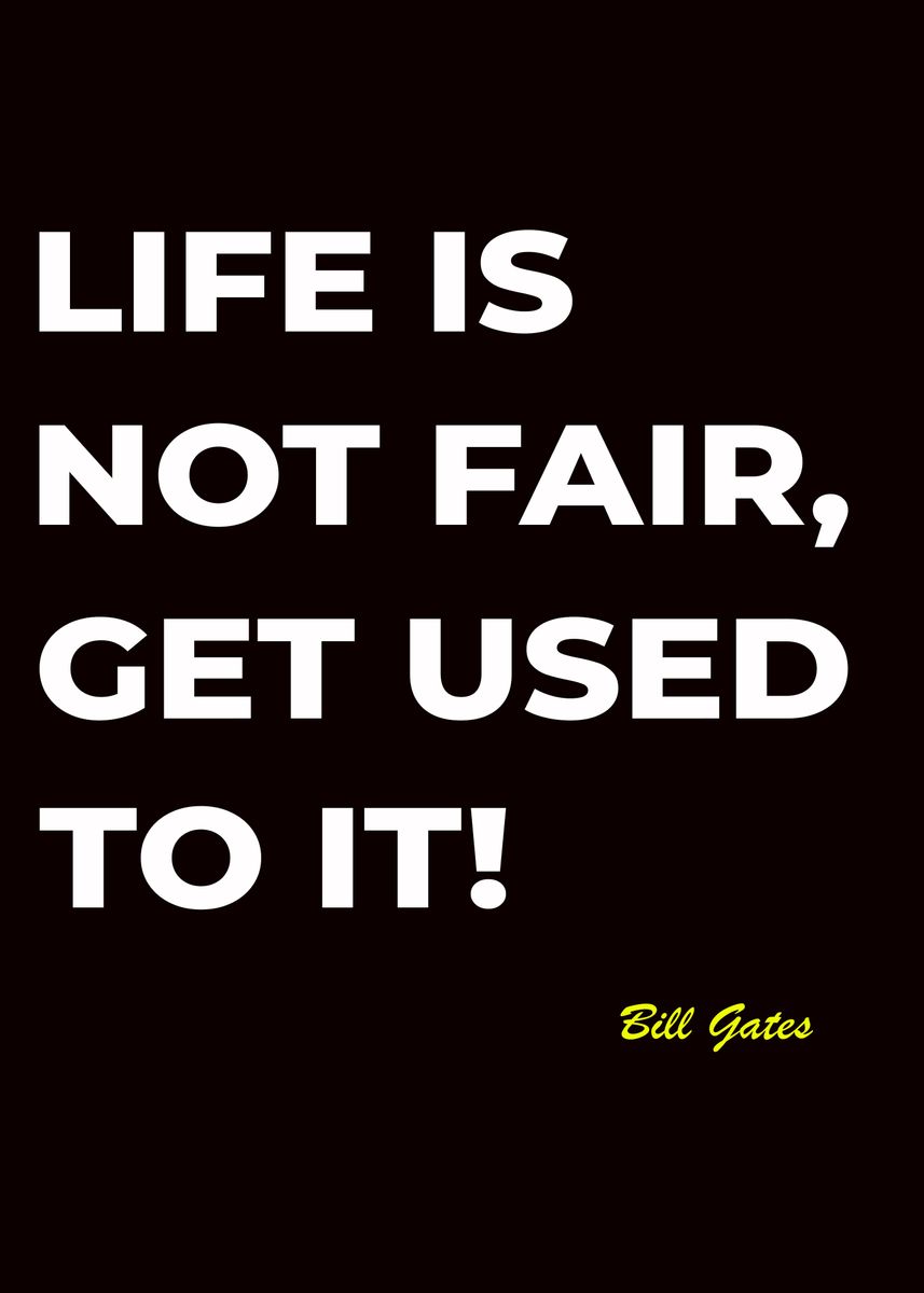 'NOT FAIR ' Poster by Zacky Mrf | Displate