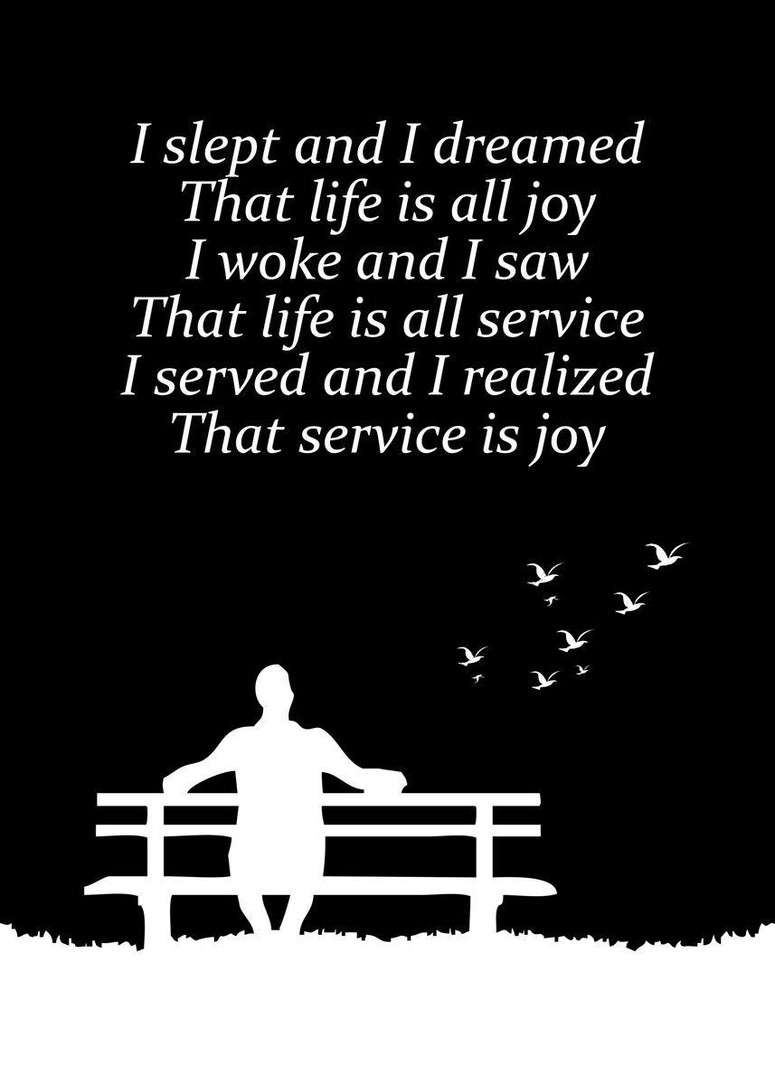 'Service Is Joy' Poster by ABConcepts | Displate
