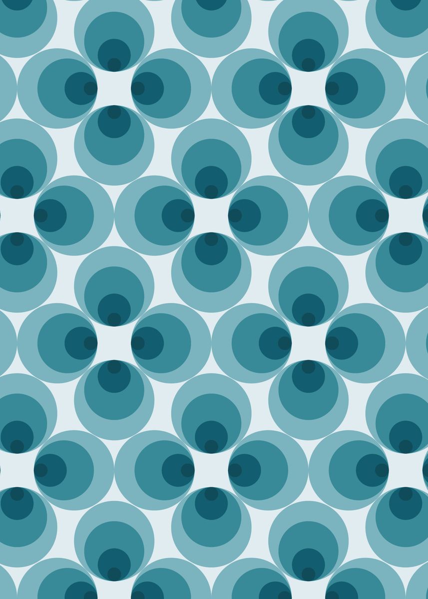 'Modern Retro Pattern 28' Poster, picture, metal print, paint by Aloke ...