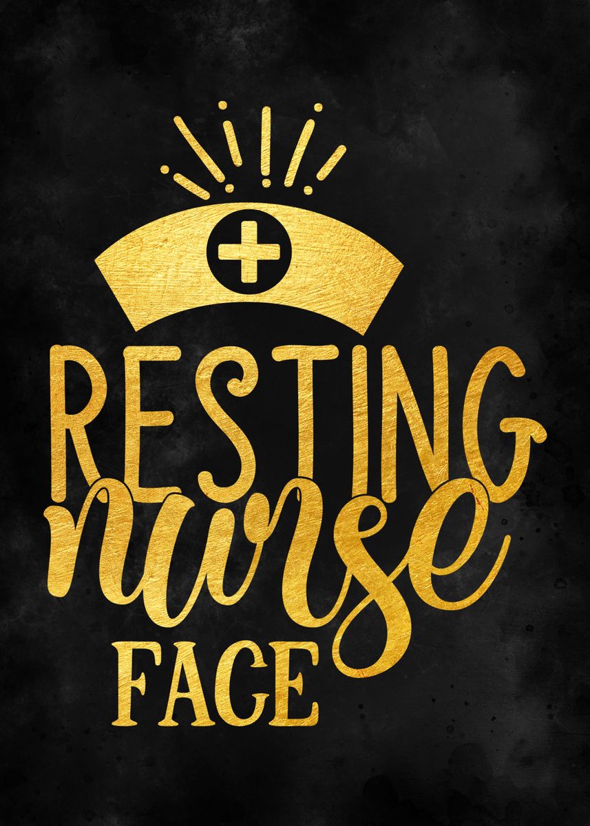 'Resting nurse face' Poster, picture, metal print, paint by Farwell ...