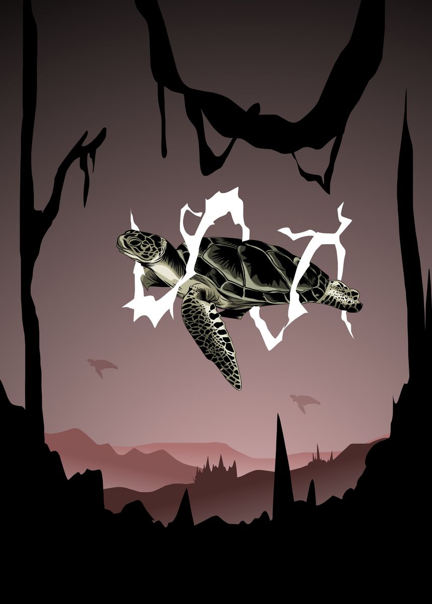 'the flying turtle' Poster, picture, metal print, paint by Nurjali BD ...