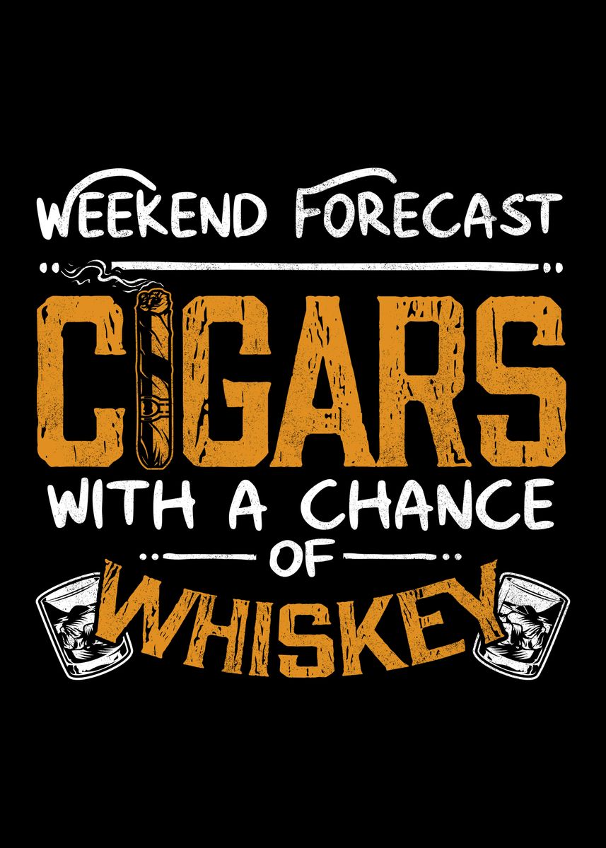 'Funny Cigar Lover Graphic' Poster by Alexander Roose | Displate