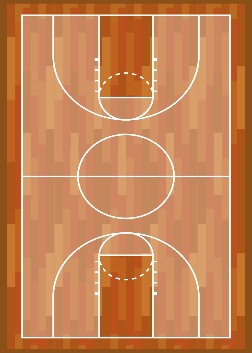 'basketball court' Poster, picture, metal print, paint by Karin Studio ...
