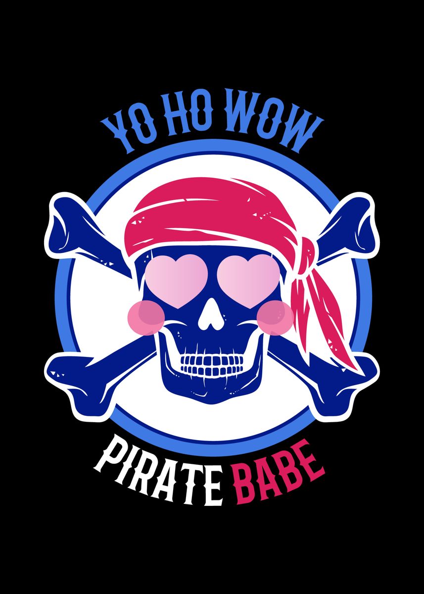 'Pirate Babe' Poster, picture, metal print, paint by Mooon | Displate