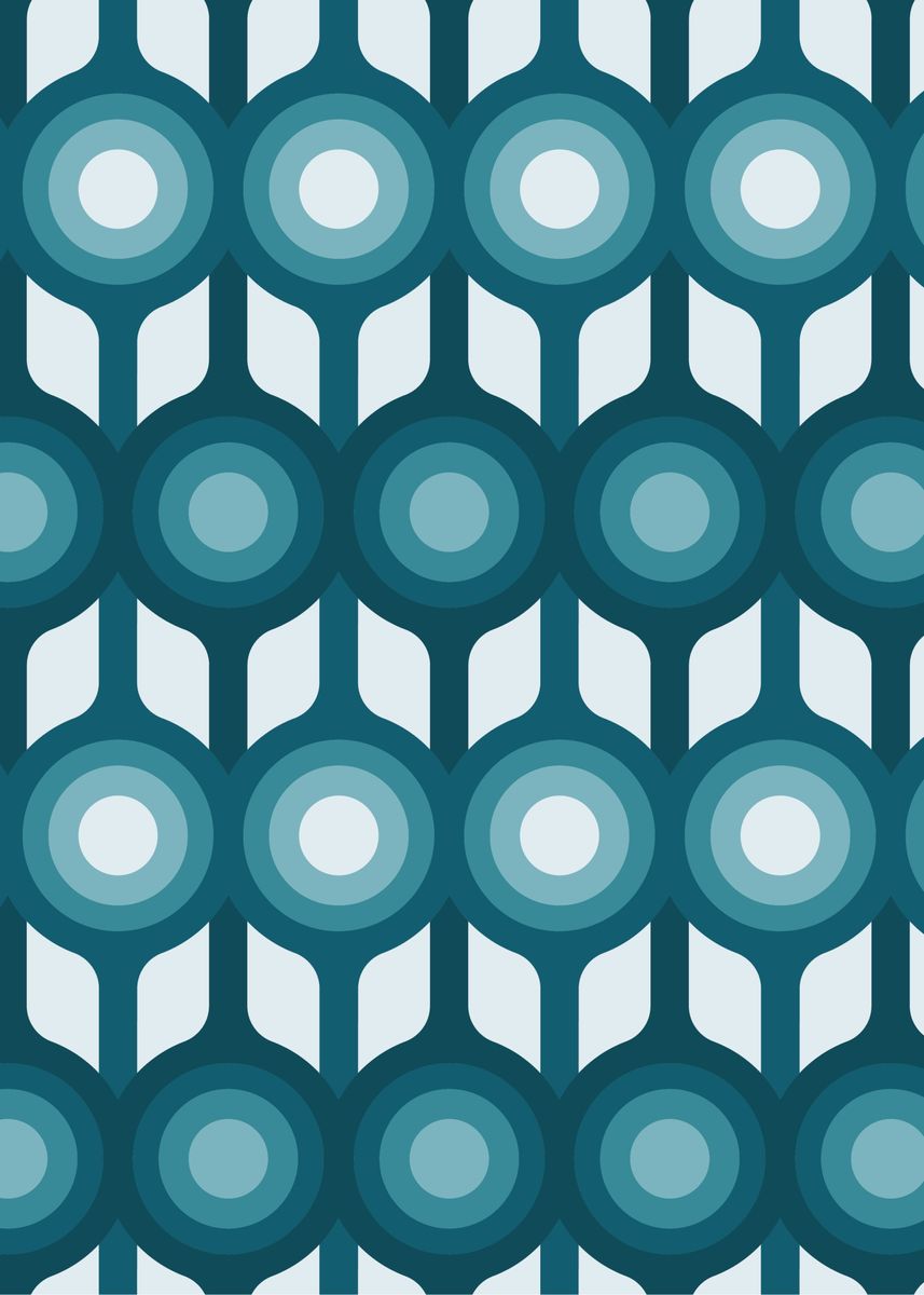 'Modern Retro Pattern 31' Poster by Aloke Design | Displate