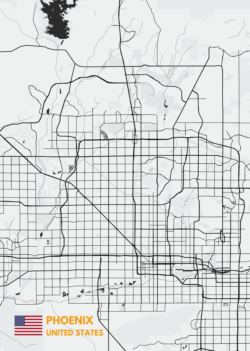 'Phoenix maps art' Poster by AD art | Displate