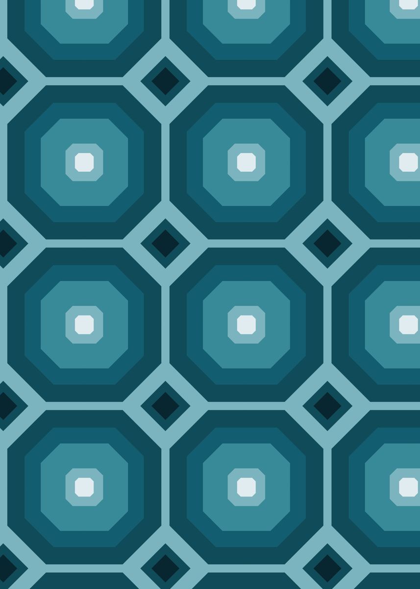 'Modern Retro Pattern 26' Poster by Aloke Design | Displate