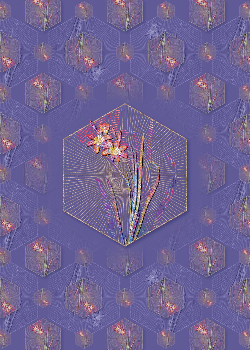 'Ixia Tricolor Pattern' Poster, picture, metal print, paint by Holy ...