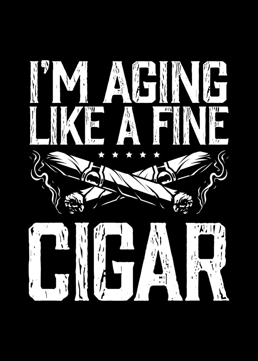 'Funny Cigar Lover Graphic' Poster by Alexander Roose | Displate