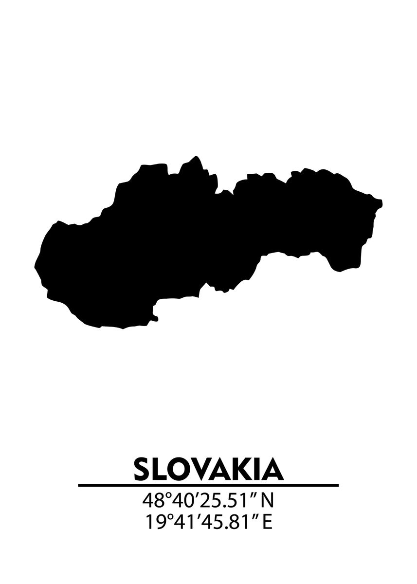 'Slovakia' Poster, picture, metal print, paint by Java Creative | Displate