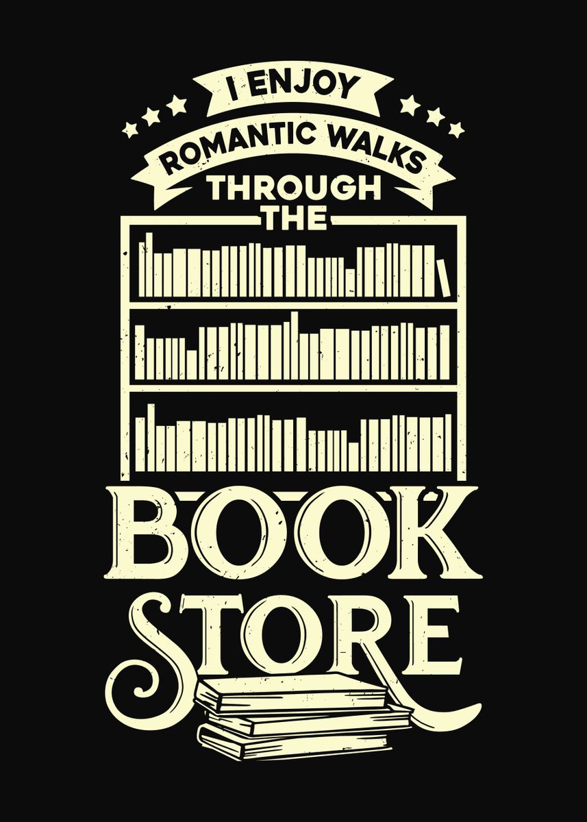 'Funny Book Store Design' Poster, picture, metal print, paint by Marcel ...