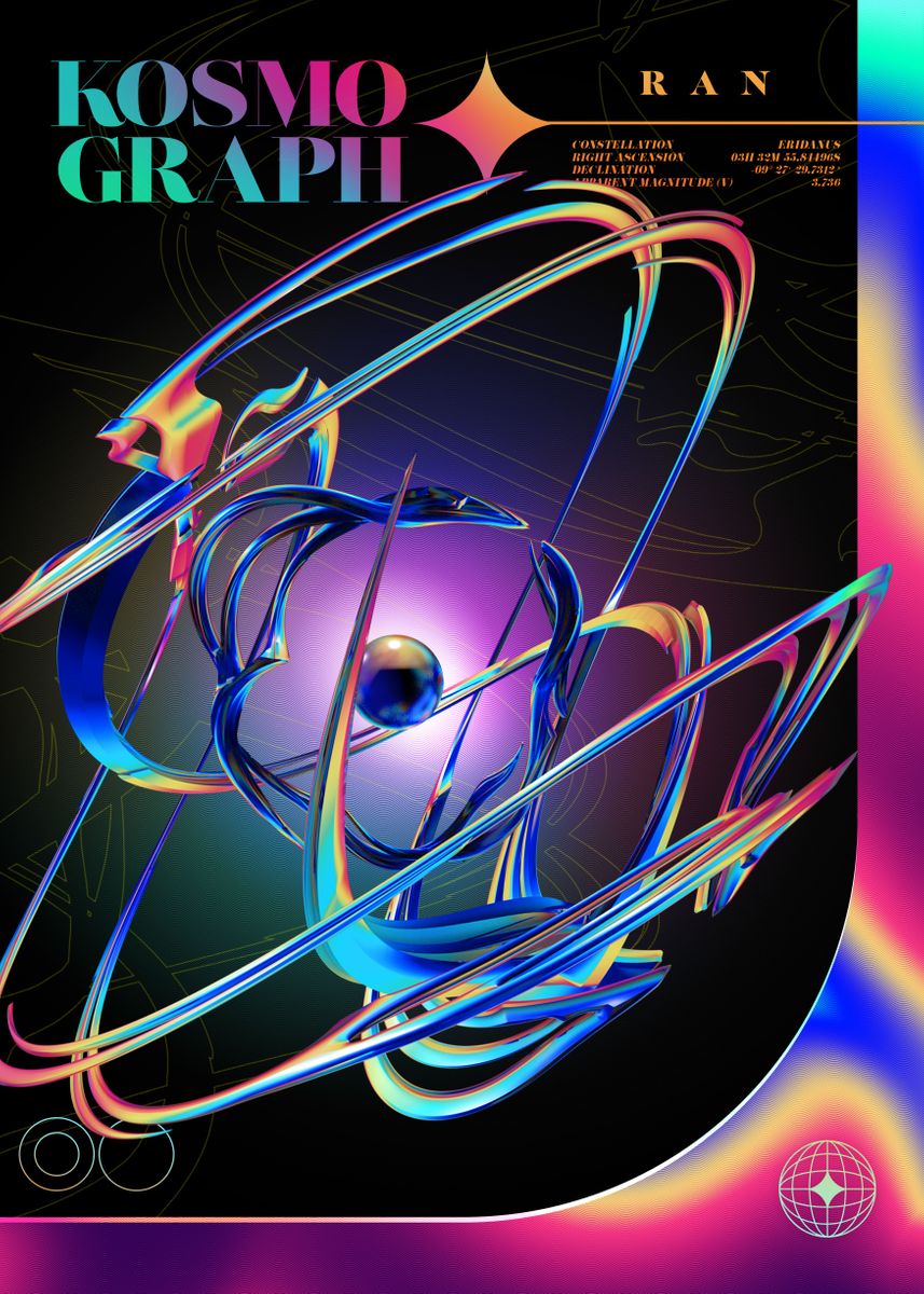 'KOSMOGRAPH Ran' Poster, picture, metal print, paint by Krystofer ...