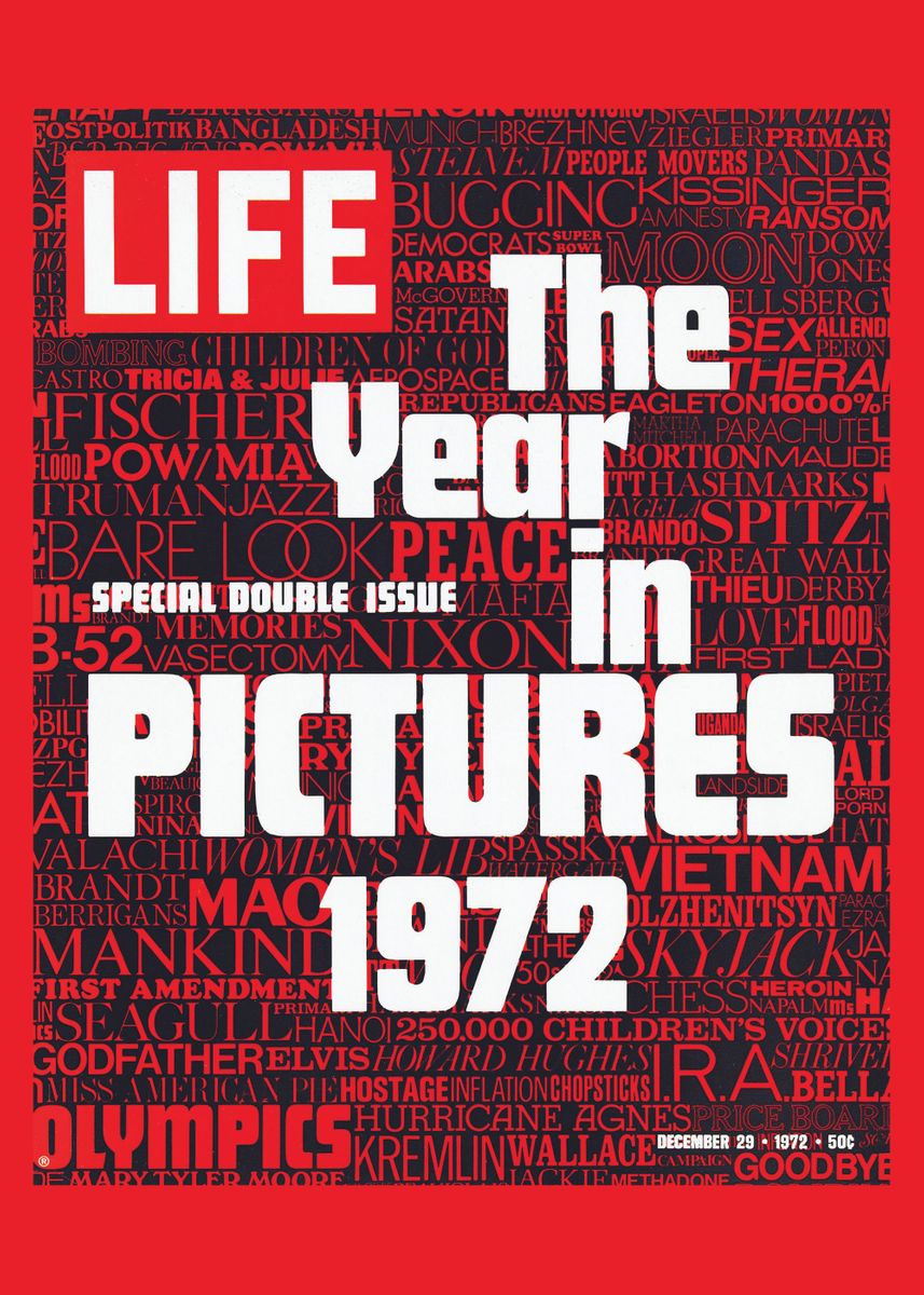 'Cover - December 29 1972' Poster, picture, metal print, paint by Life ...