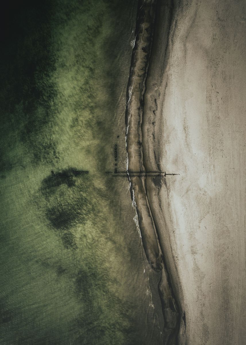 'Breakwater' Poster, picture, metal print, paint by Adam Stolarczyk ...