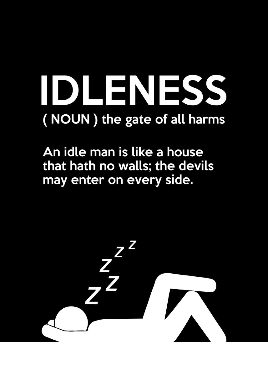 'Idleness Chaucer' Poster by ABConcepts | Displate