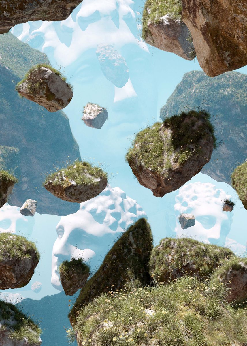 'Rainrock' Poster by Julien Tabet | Displate