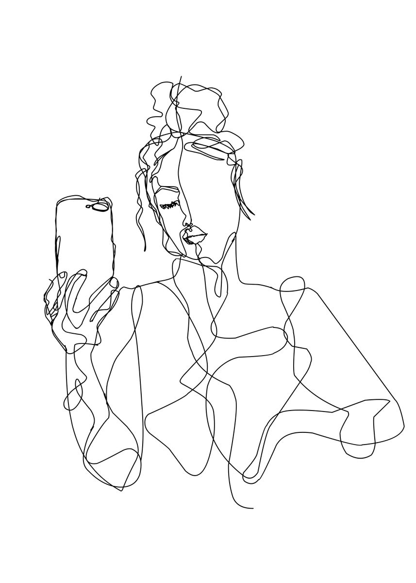 'self portrait' Poster, picture, metal print, paint by Sevin Yoga ...