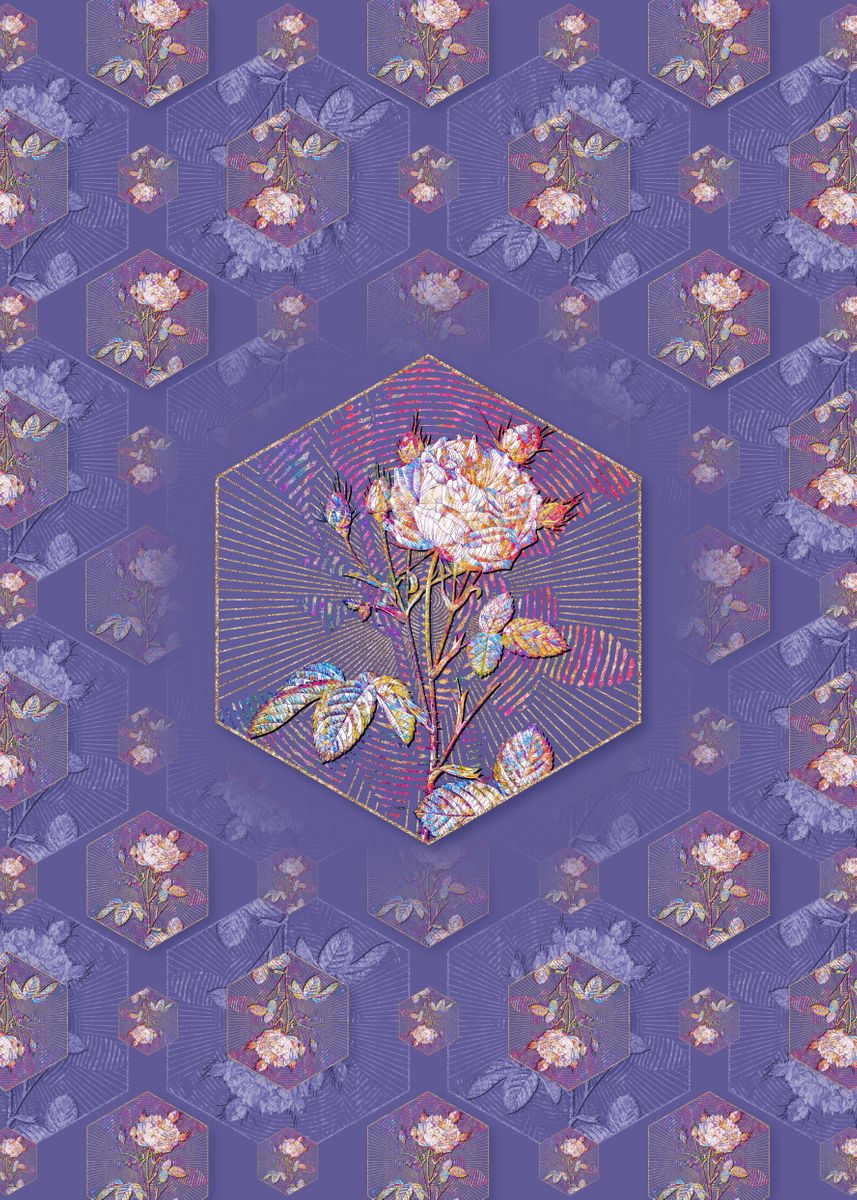 'White Provence Rose Flower' Poster by Holy Rock Design | Displate