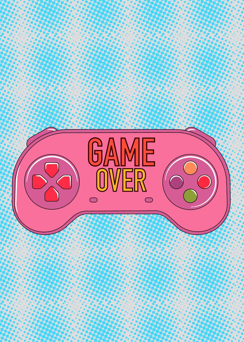 'Game over girl' Poster, picture, metal print, paint by Aiden Tells ...