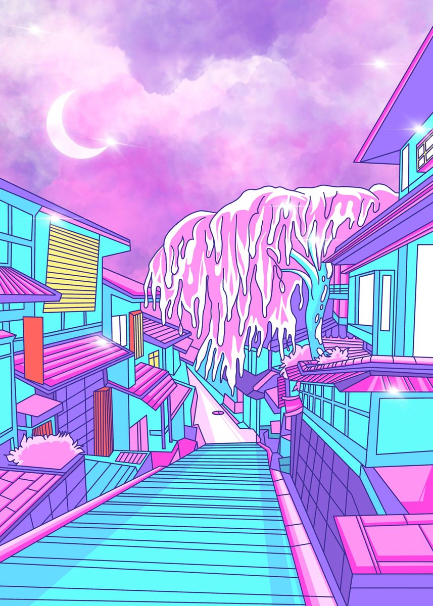 'Japanese City Pop' Poster, picture, metal print, paint by Misbahul ...